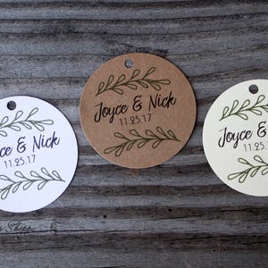 Rosemary Sprig Laurel Wreath or Greenery Hanging Favor Tag - Etsy