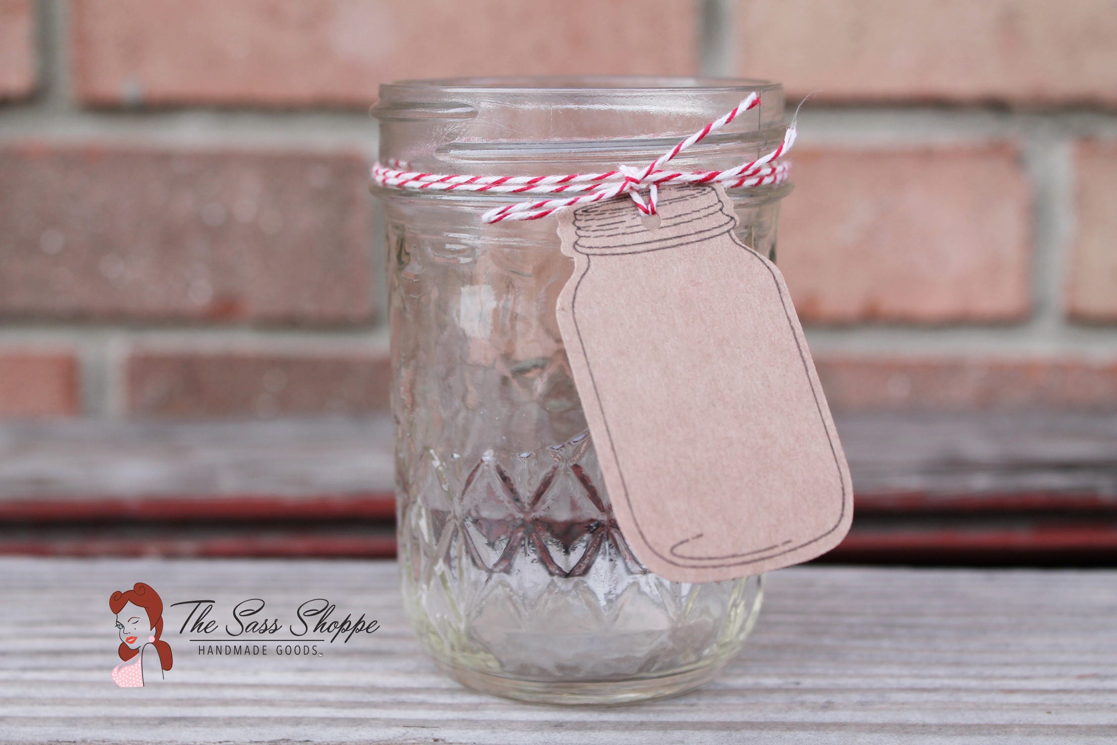 Blank Mason Jar Shaped Favor Tag for Rustic Vintage or | Etsy