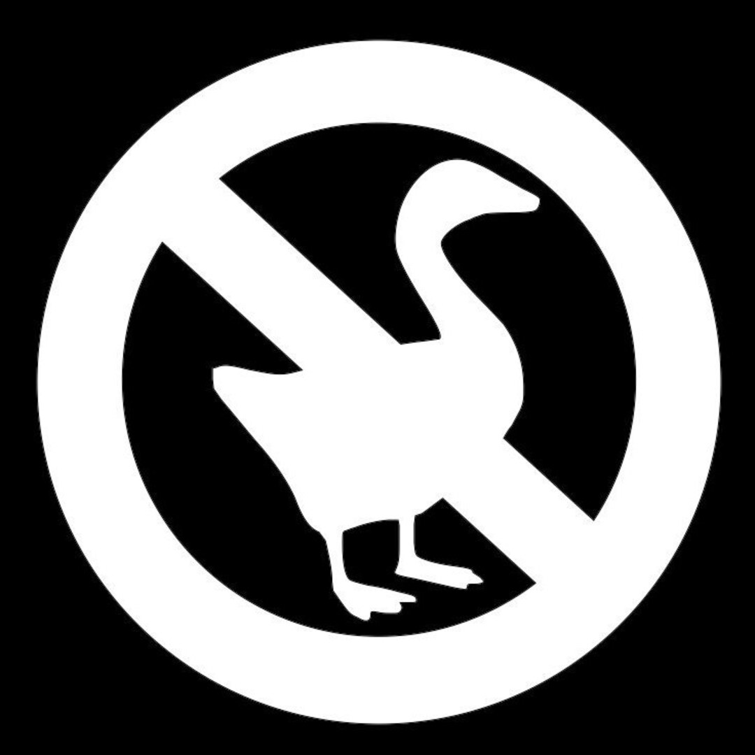 The Untitled Goose Game: No Geese Allowed Vinyl Sticker - Etsy