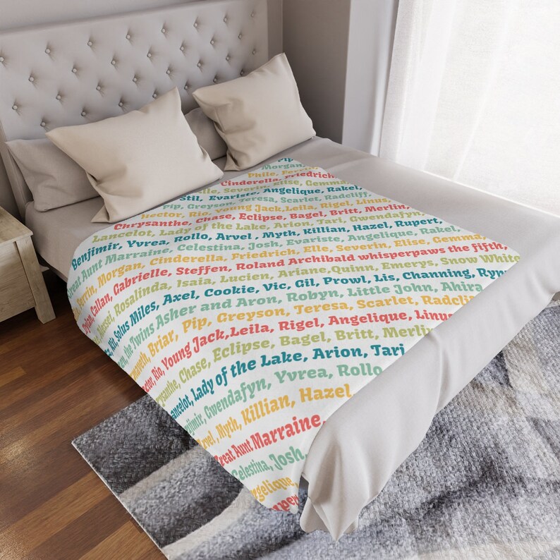 Character Names Inspired by KM Shea Books Minky Blanket, Lap Blanket ...