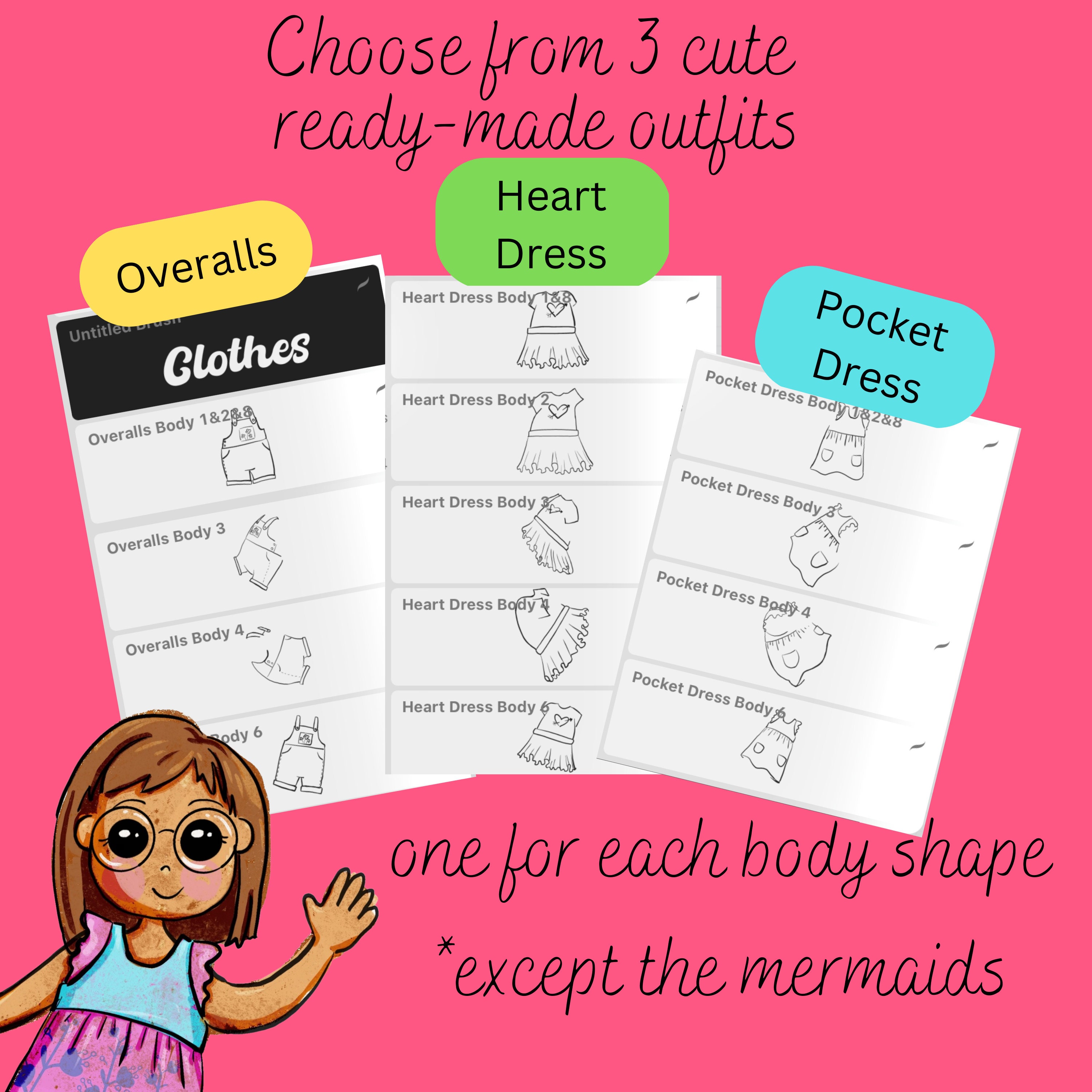 Easy Cute Kids Stamp Set Procreate Body Stamps Procreate - Etsy