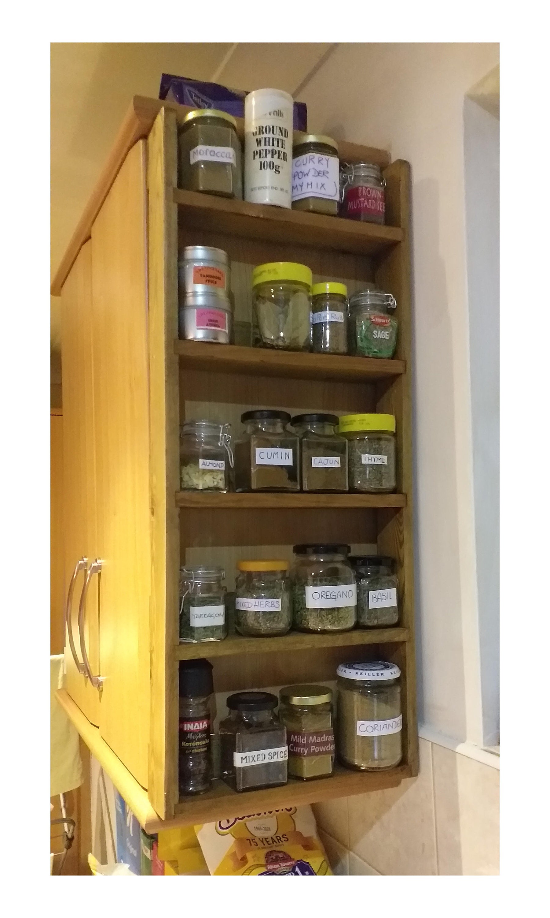 Handmade Rustic Spice Rack 5 Shelves Reclaimed Wood Kitchen - Etsy UK