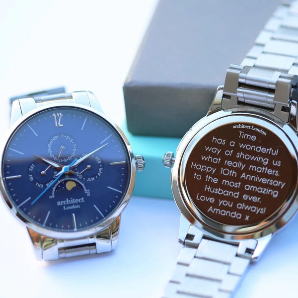 Mens Blue Face Watch - Etsy