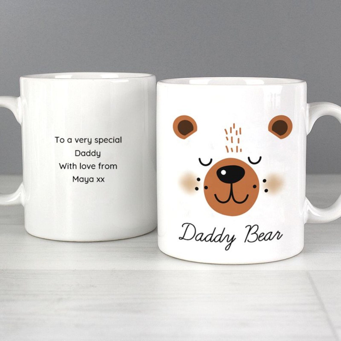 Personalized Bear Mugs Daddy Mummy Baby Little Bear - Etsy