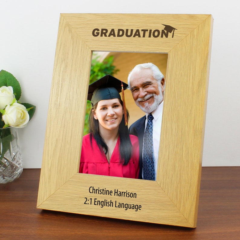 Personalized Graduation Wooden Photo Frame Custom Engraved - Etsy