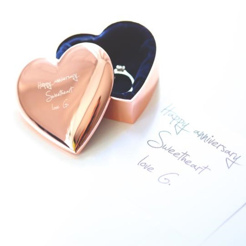 Personalized Handwriting Custom Engraved Keepsake Heart Shaped - Etsy
