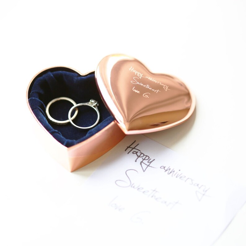 Personalized Handwriting Custom Engraved Keepsake Heart Shaped - Etsy