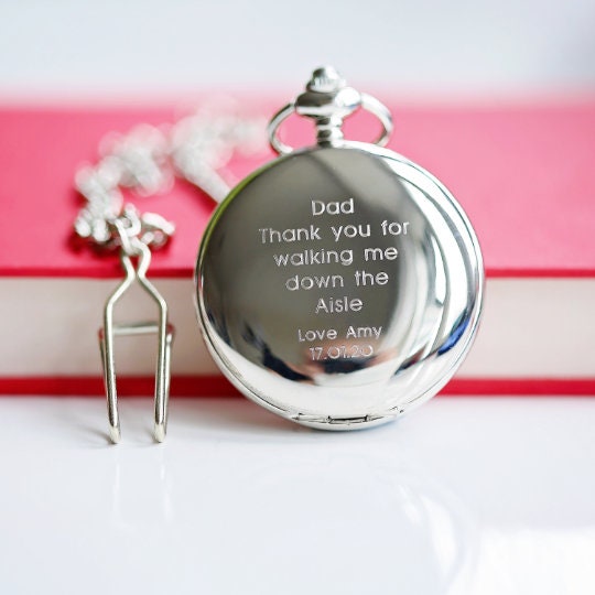 Personalized Dual Opening Skeleton Pocket Watch Engraved Font - Etsy UK