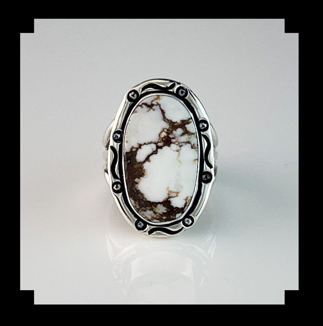Sterling and Wild Horse Magnesite Ring Size 6 3/4 - Etsy
