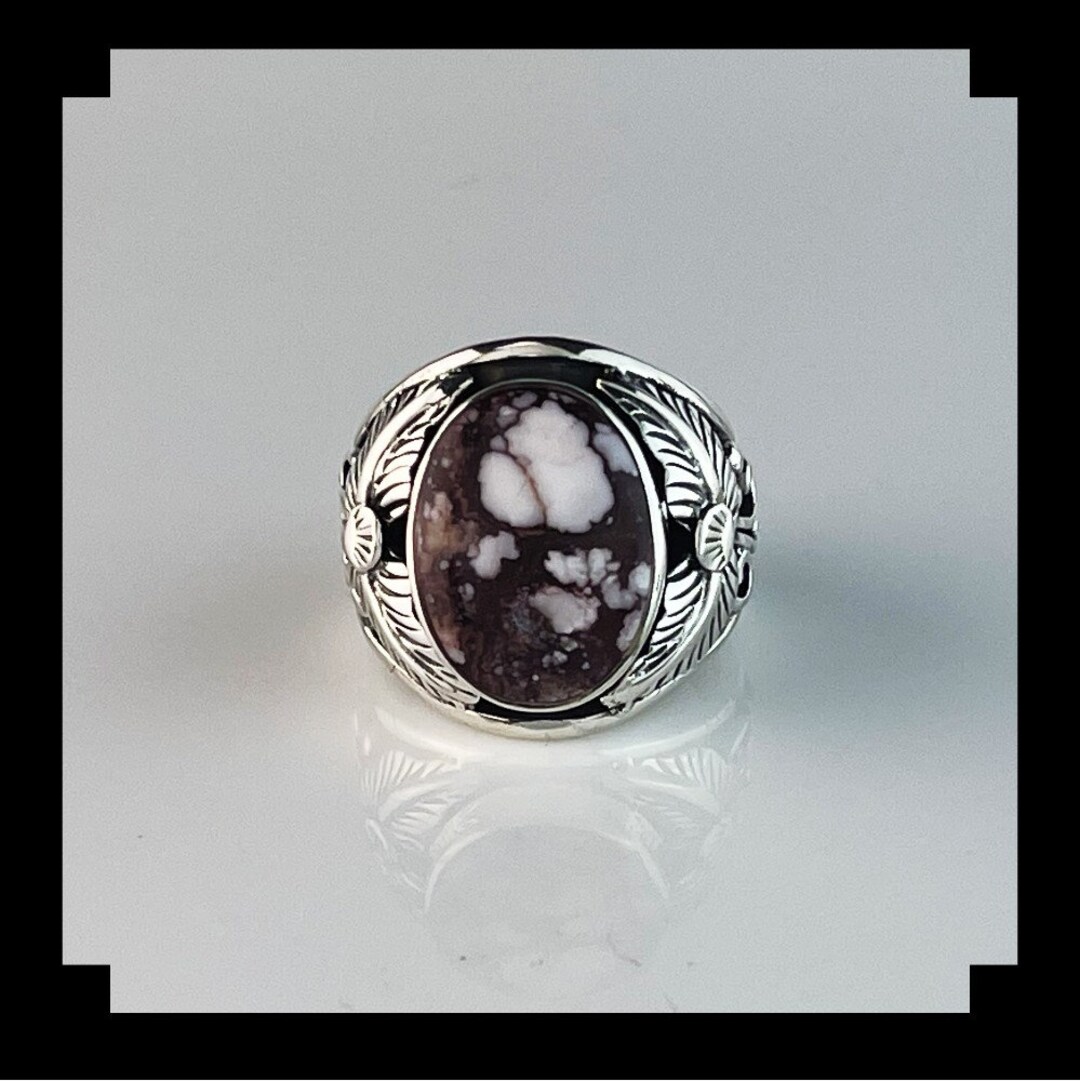 Sterling and Wild Horse Magnesite Men's Ring Size 12 - Etsy