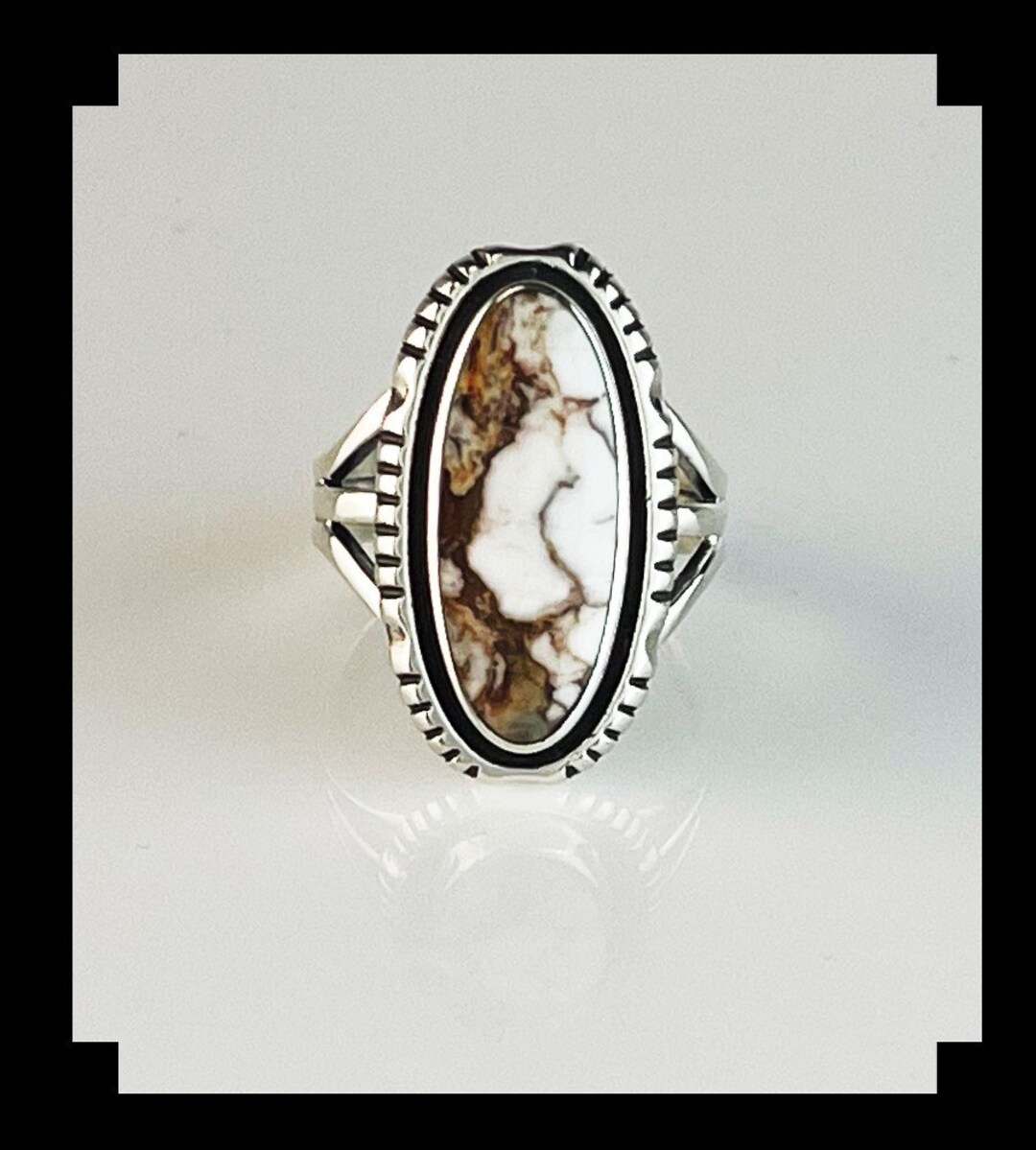 Sterling and Wild Horse Magnesite Ring Size 8 3/4 - Etsy