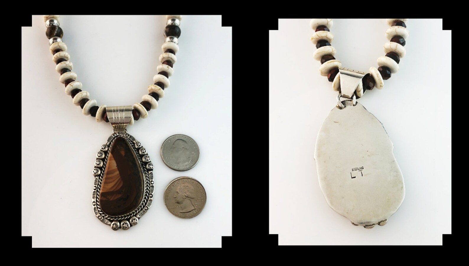 White Fox Creation: Chocolate Agate Tiger Eye and River Stone | Etsy