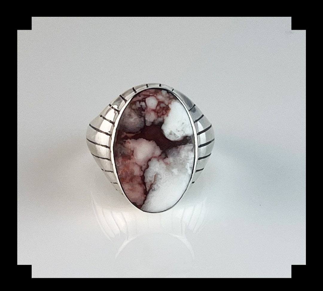 Sterling and Wild Horse Magnesite Men's Ring Size 12 1/4 - Etsy