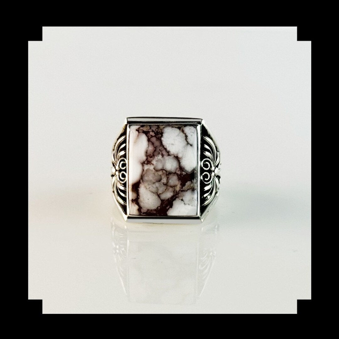 Sterling and Wild Horse Magnesite Men's Ring Size 12 3/4 - Etsy