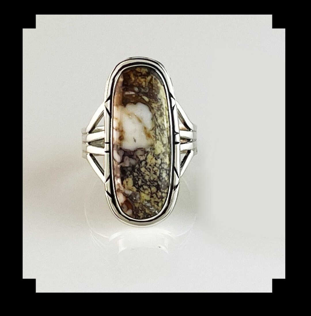 Sterling and Wild Horse Magnesite Ring Size 10 3/4 - Etsy