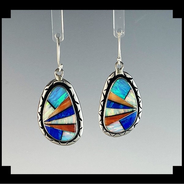 Native Inlay Earring - Etsy