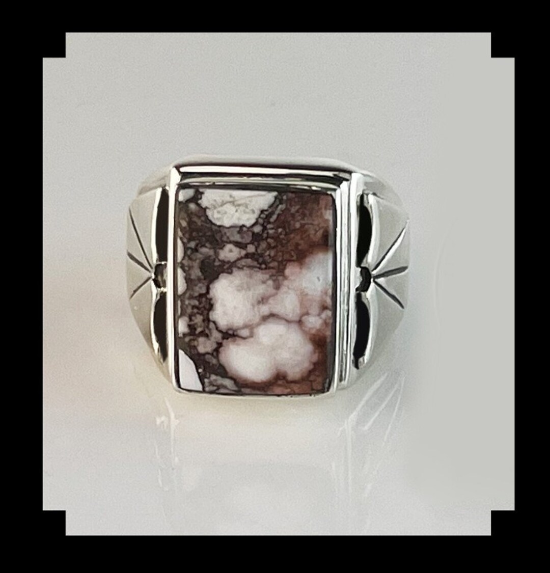 Sterling and Wild Horse Magnesite Men's Ring Size 13 - Etsy