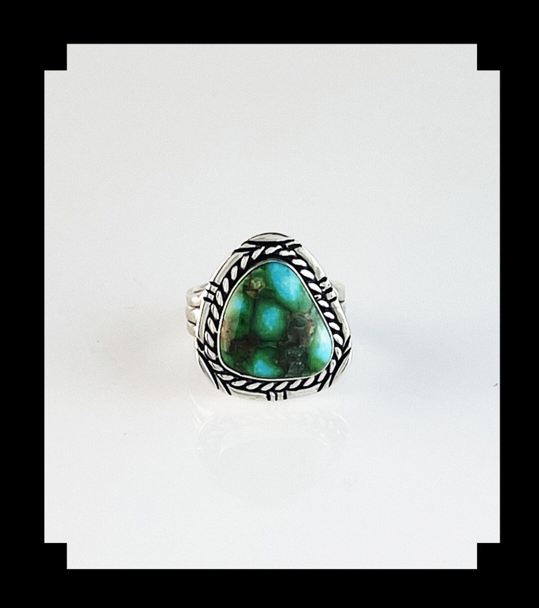 Sterling and Sonoran Gold Turquoise Ring Size 7 1/2 - Etsy