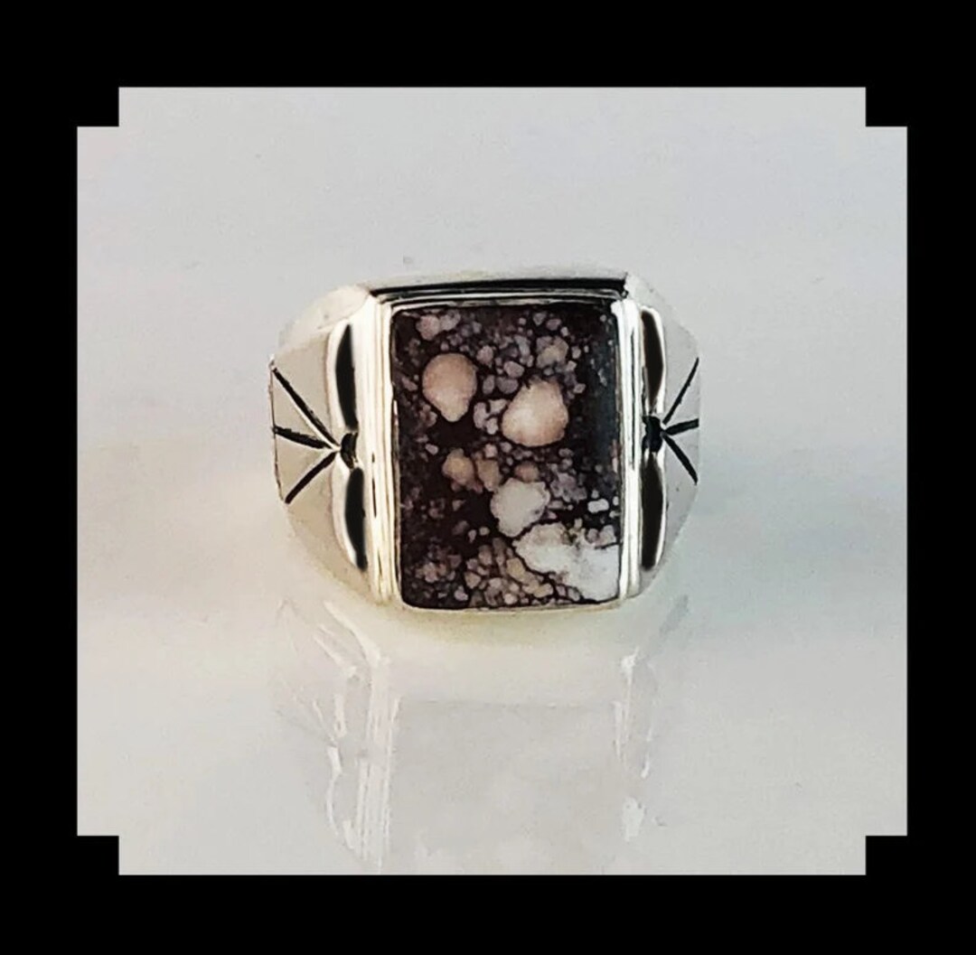 Sterling and Wild Horse Magnesite Men's Ring Size 14 - Etsy