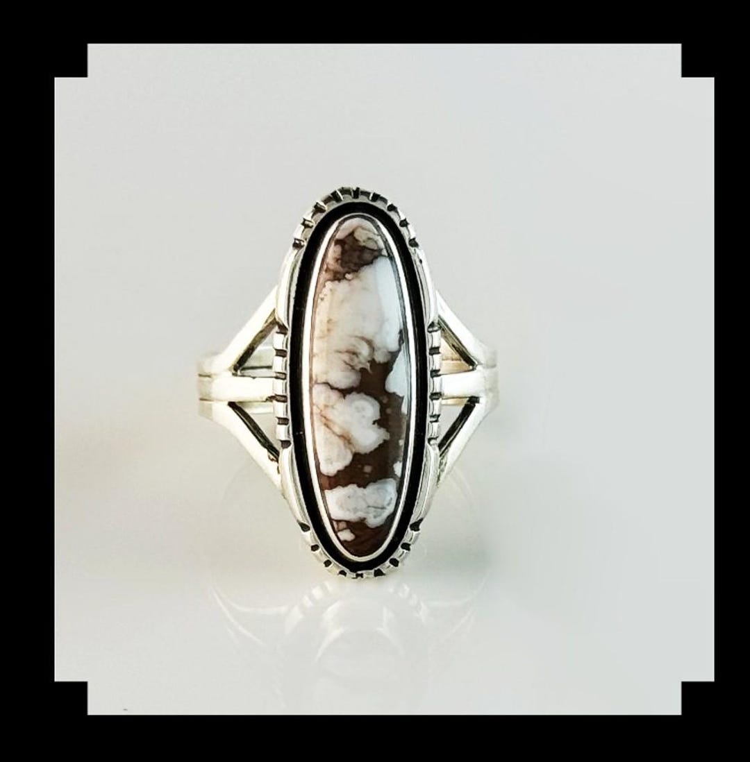 Handcrafted Sterling and Wild Horse Magnesite Ring Size 10 1/2 - Etsy