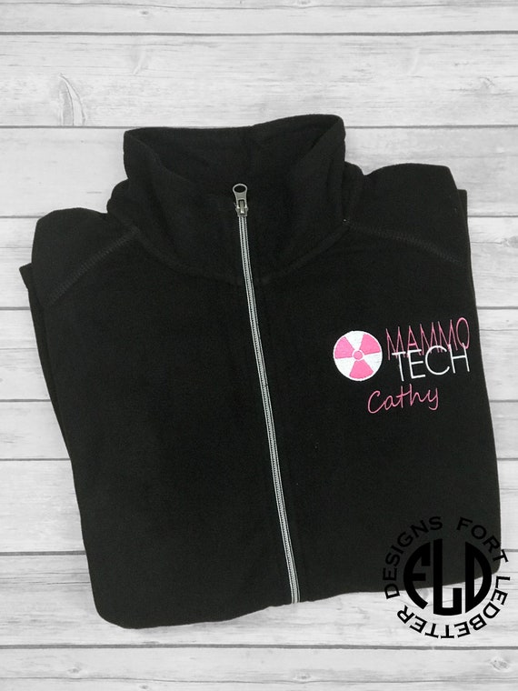 Mammo Tech Fleece Jacket Radiology Technologist Xray Tech - Etsy