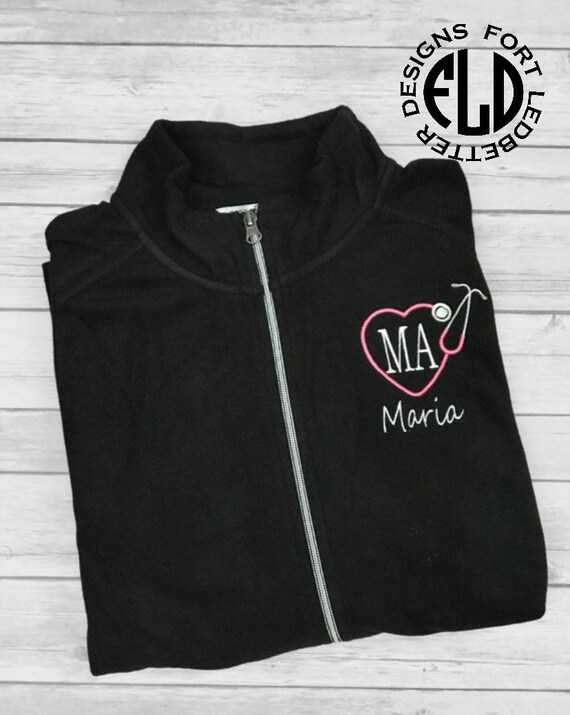 Medical Assistant Personalized Fleece Jacket Occupational - Etsy