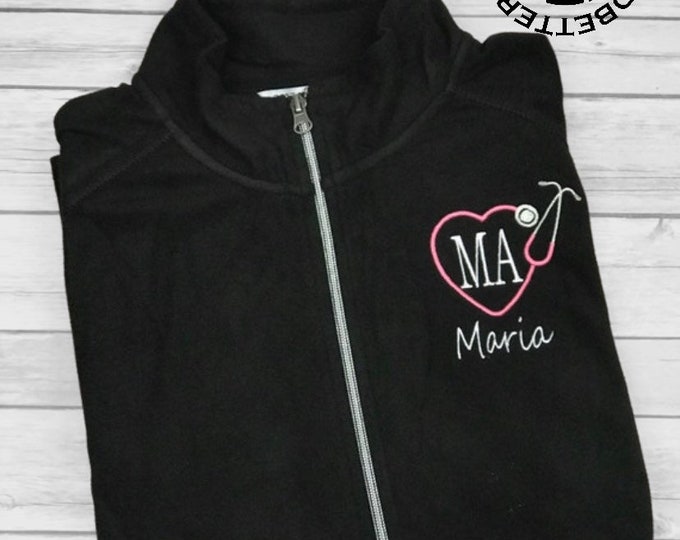 Medical Assistant Personalized Fleece Jacket, Occupational Jacket ...