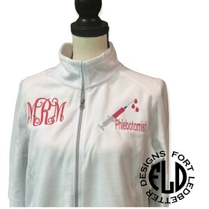 Personalized Phlebotomist Fleece Jacket, Lab Tech, Phlebotomy ...