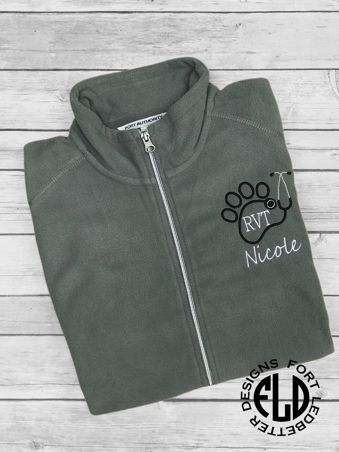 Personalized RVT Fleece Jacket, Veterinarian Tech, Graduation Gift ...