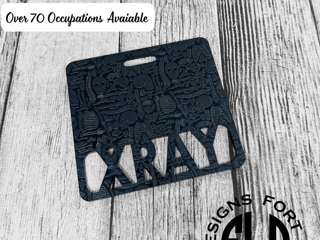 Skeleton XRAY Badge Buddy | Acrylic Healthcare Badge Holder - Etsy