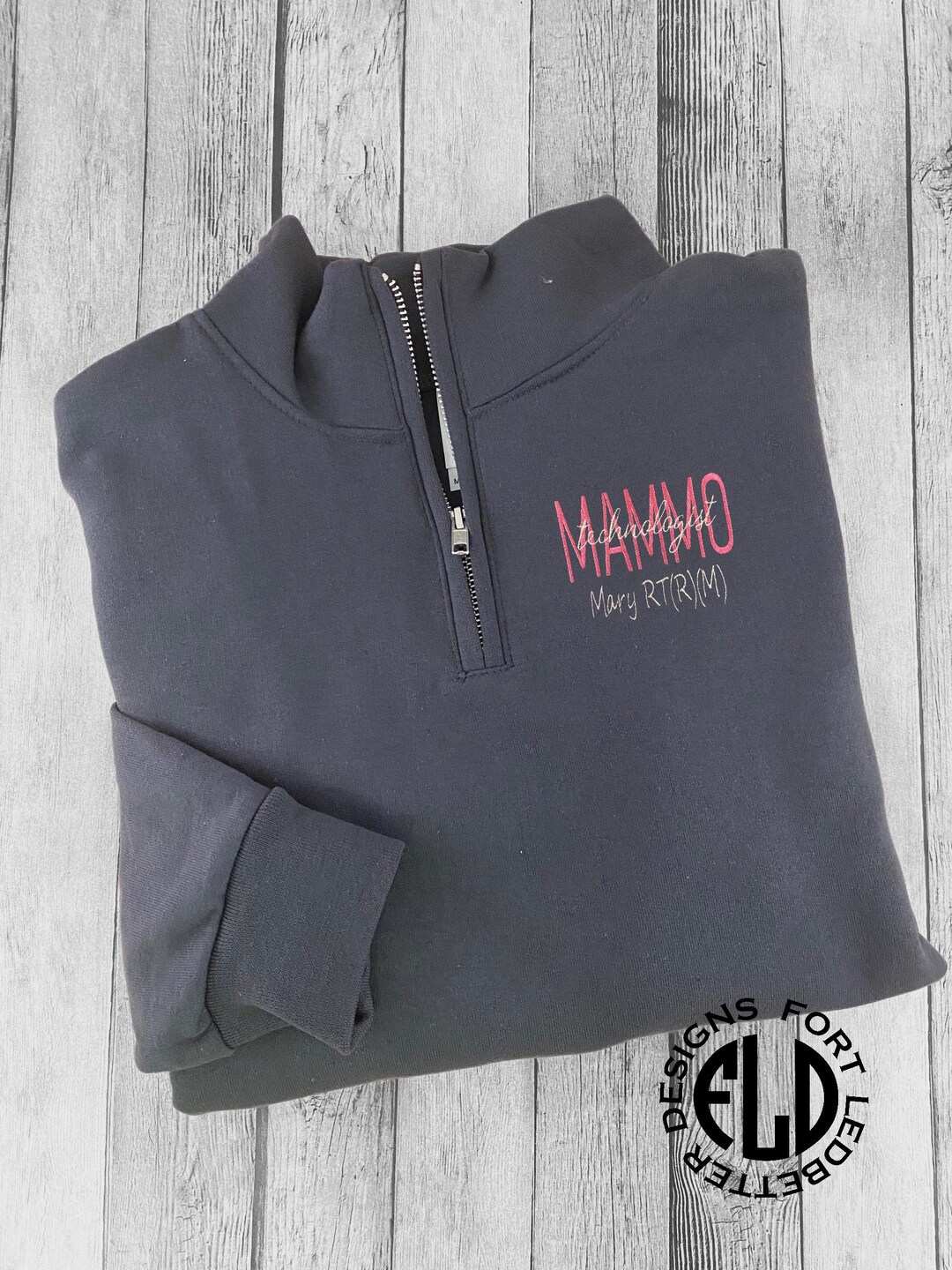 Personalized Mammo Tech Quarter Zip Sweatshirt,radiology Technologist ...
