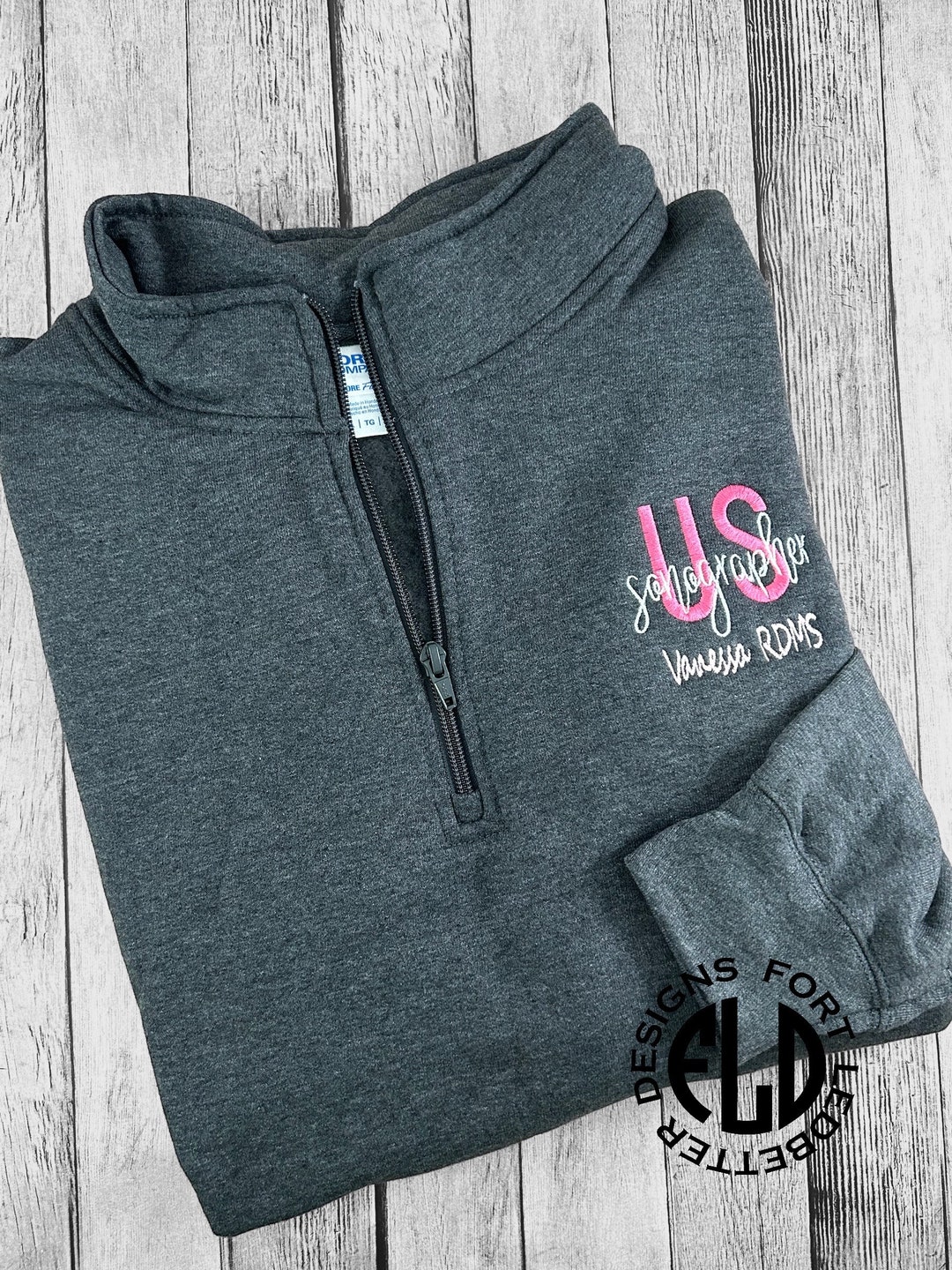 Personalized Ultrasound Sonographer Quarter Zip Sweatshirt, Radiology ...