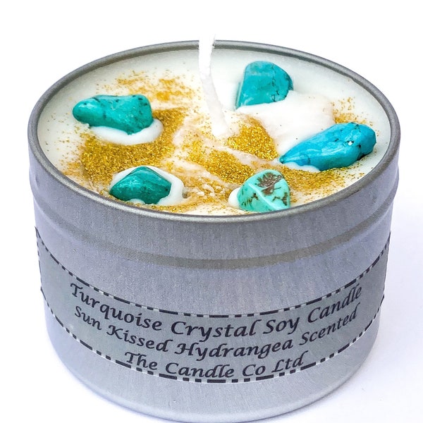 Turquoise Candle - Etsy