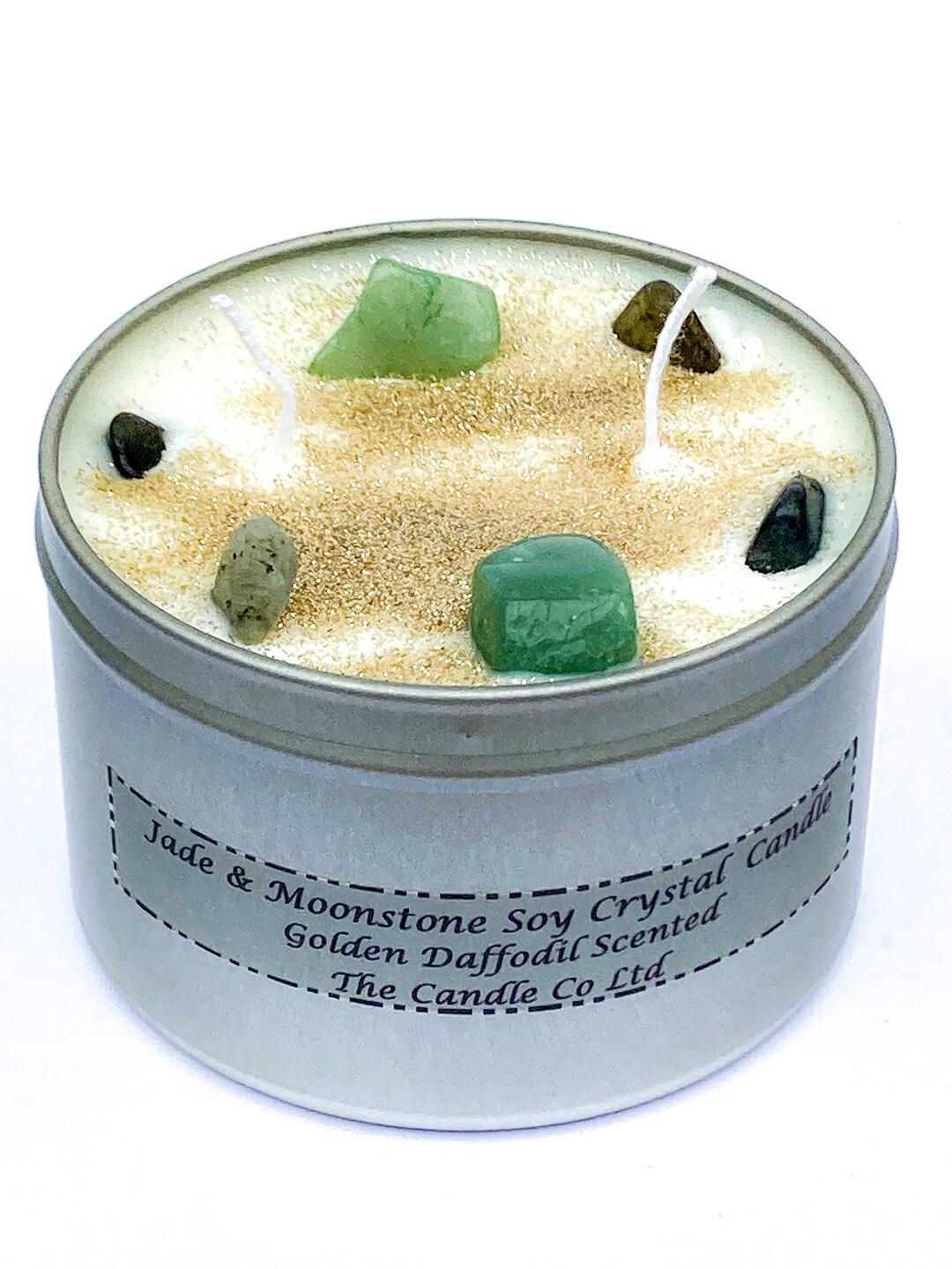 Jade & Moonstone Crystal Infused Scented Candles - Emotional Balance ...