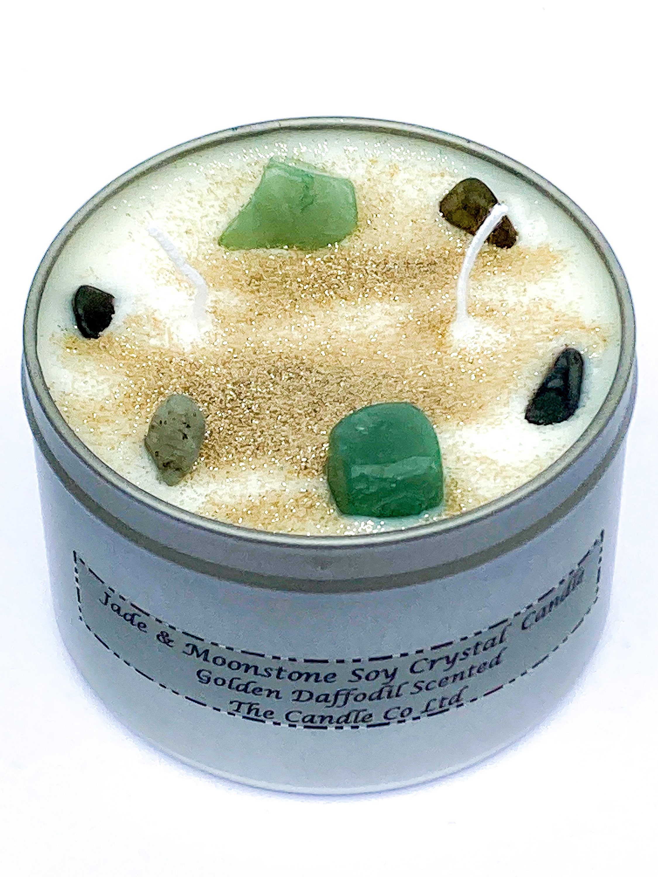 Jade & Moonstone Crystal Infused Scented Candles Emotional - Etsy UK
