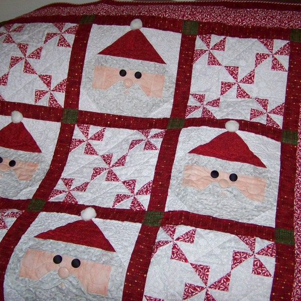 Santa Quilt Pattern - Etsy
