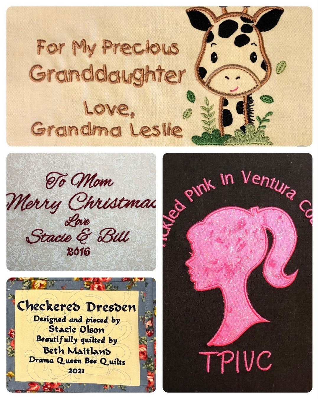Custom Embroidered Quilt Labels: Personalized Fabric Tags - Etsy