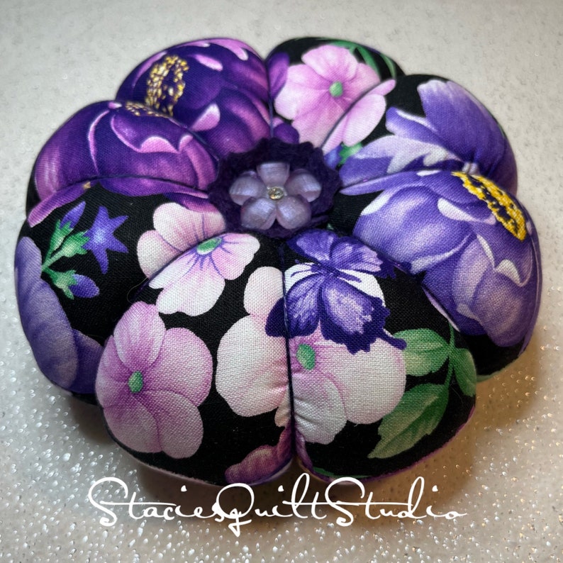 Jumbo Pin Cushion - Purple Floral - Big Pincushion - XL Pincushion - Etsy