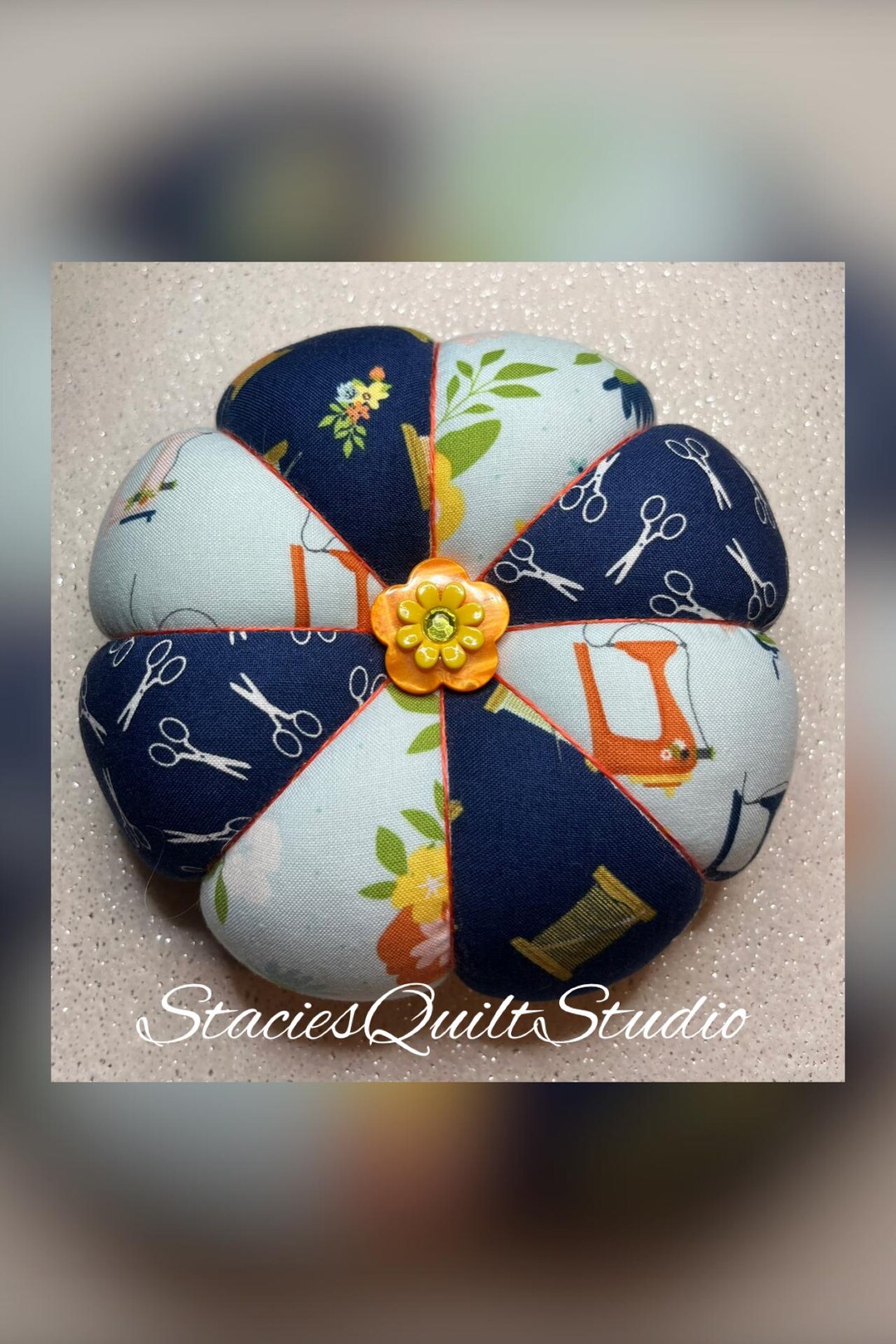 Jumbo Pin Cushion - Sewing Theme Floral Pincushion - Butterflies - XL ...