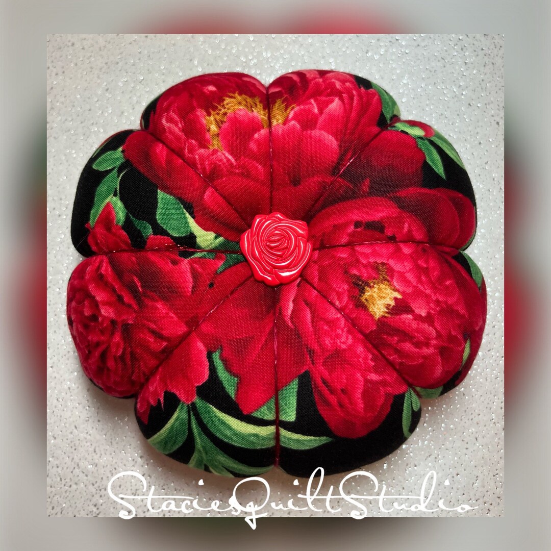 Jumbo Pin Cushion - Red Roses - XL Pincushion - Etsy