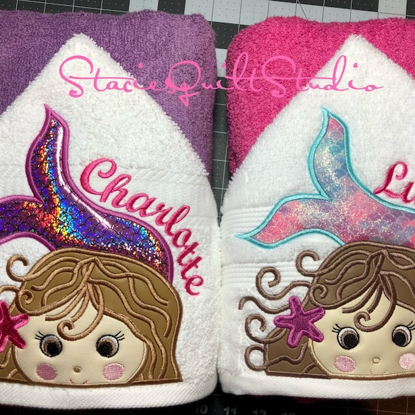 Hooded Towel Embroidery Design - Etsy