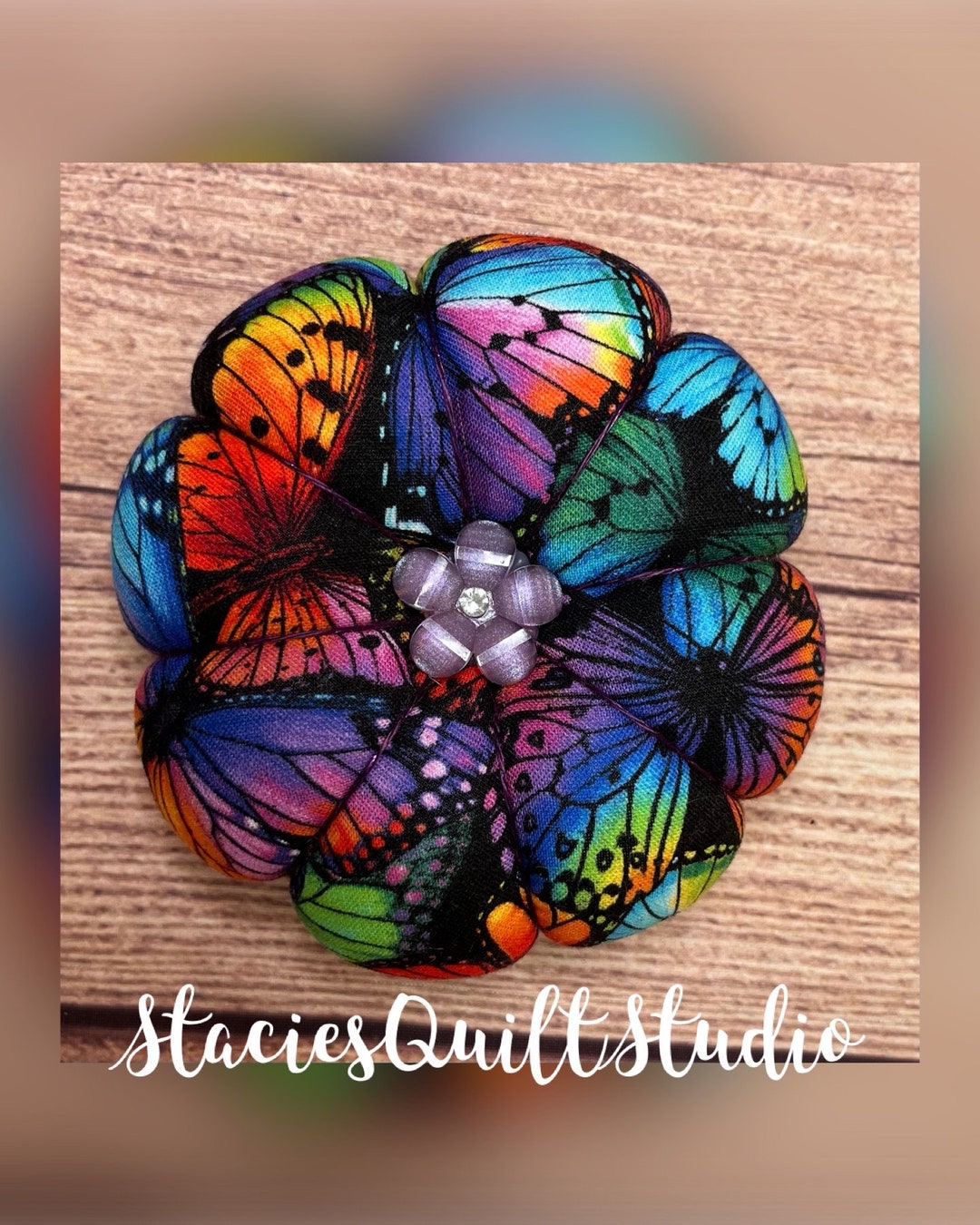 Butterfly Pincushion: Handmade Quilter's Cotton, Companion Size - Etsy