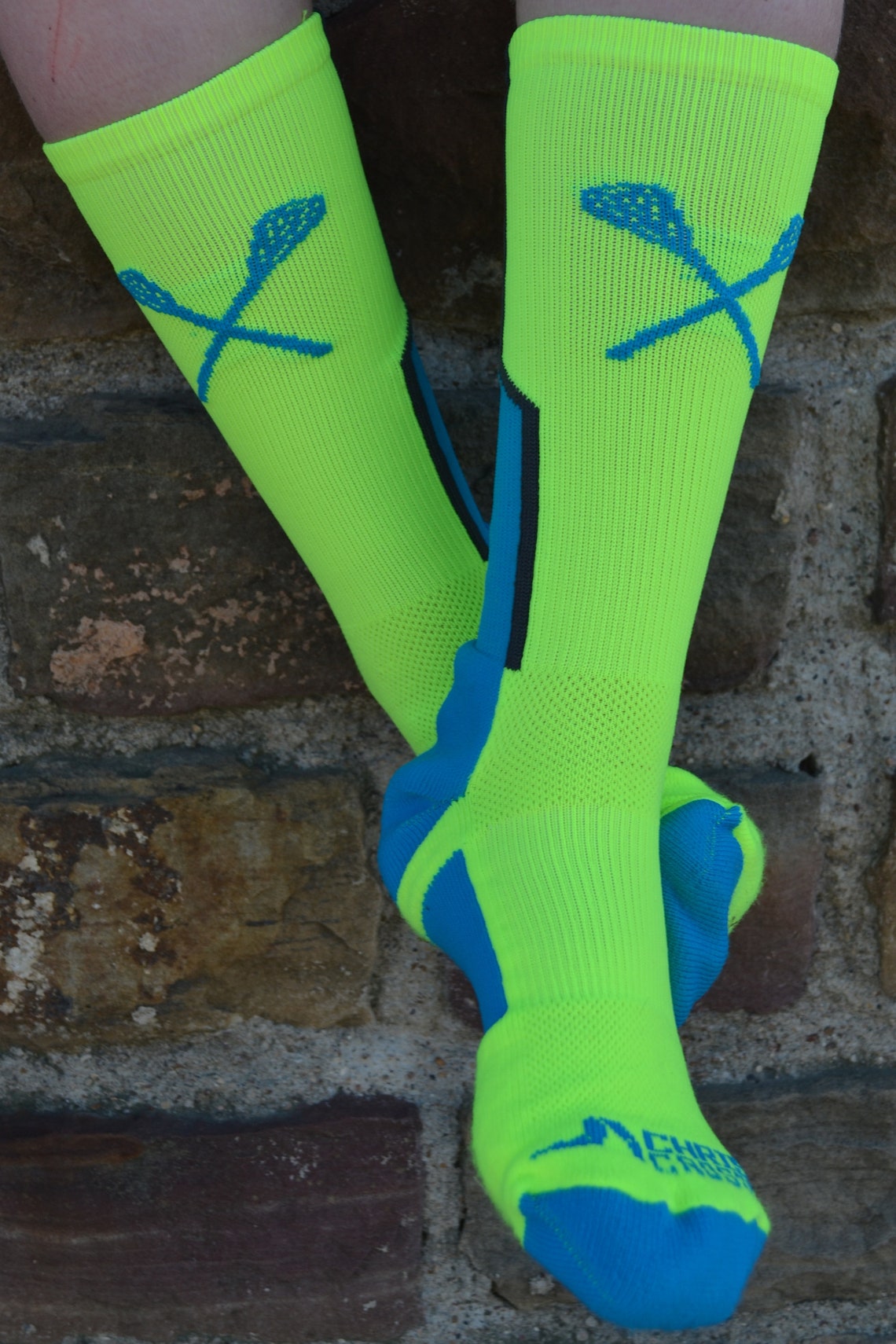 Lacrosse Sticks on Neon Yellow Socks Size Medium - Etsy