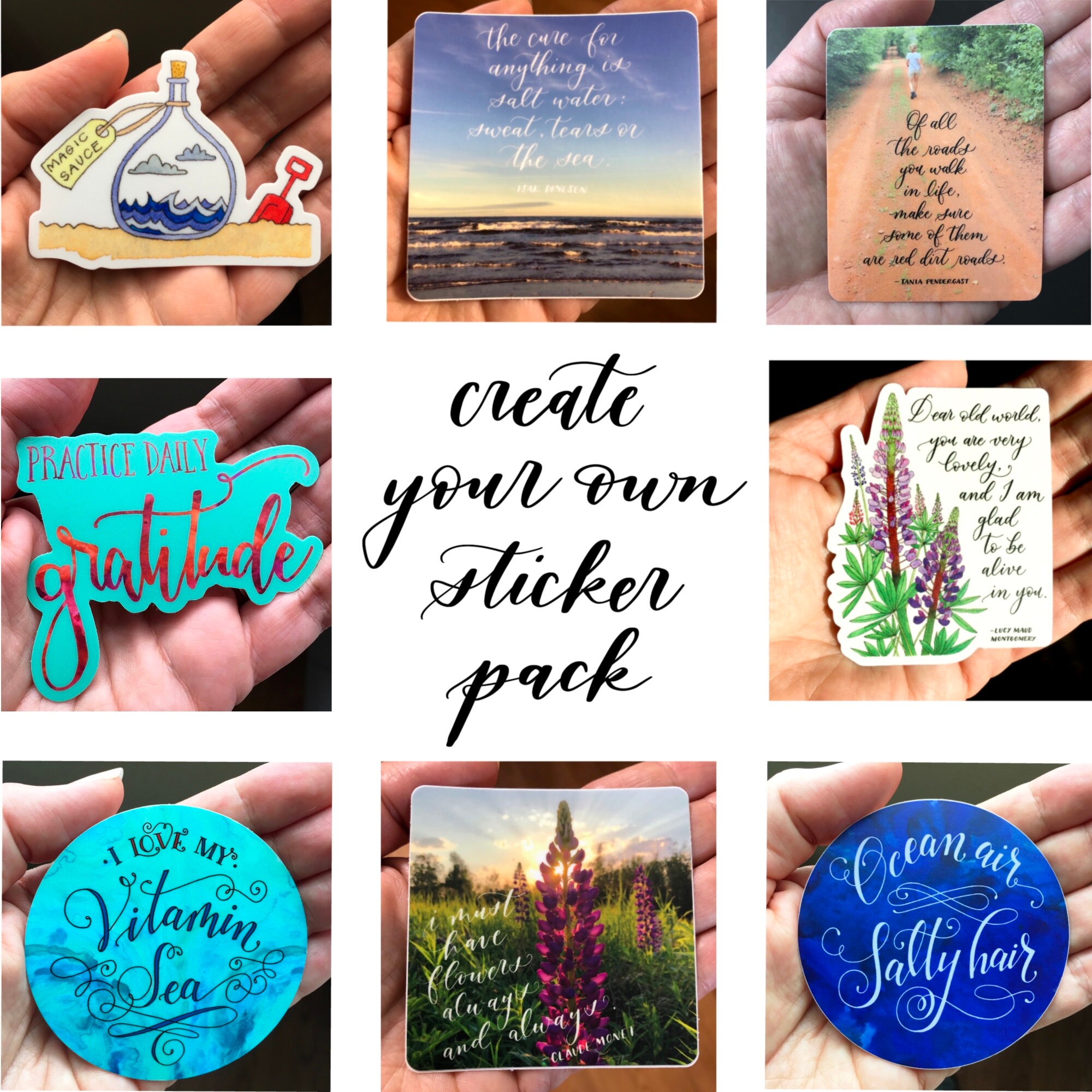 Create Your Own Sticker Pack Customize Your Order Vinyl Etsy