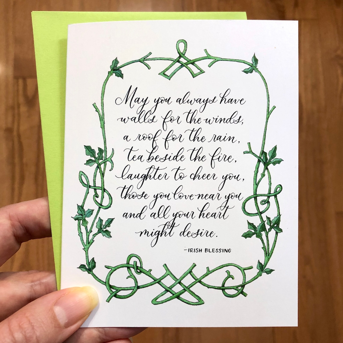 Irish Blessing Card Celtic Art Card Watercolour and - Etsy