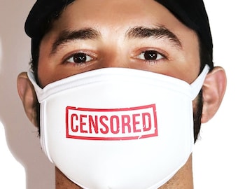 Censored Face Mask - Etsy
