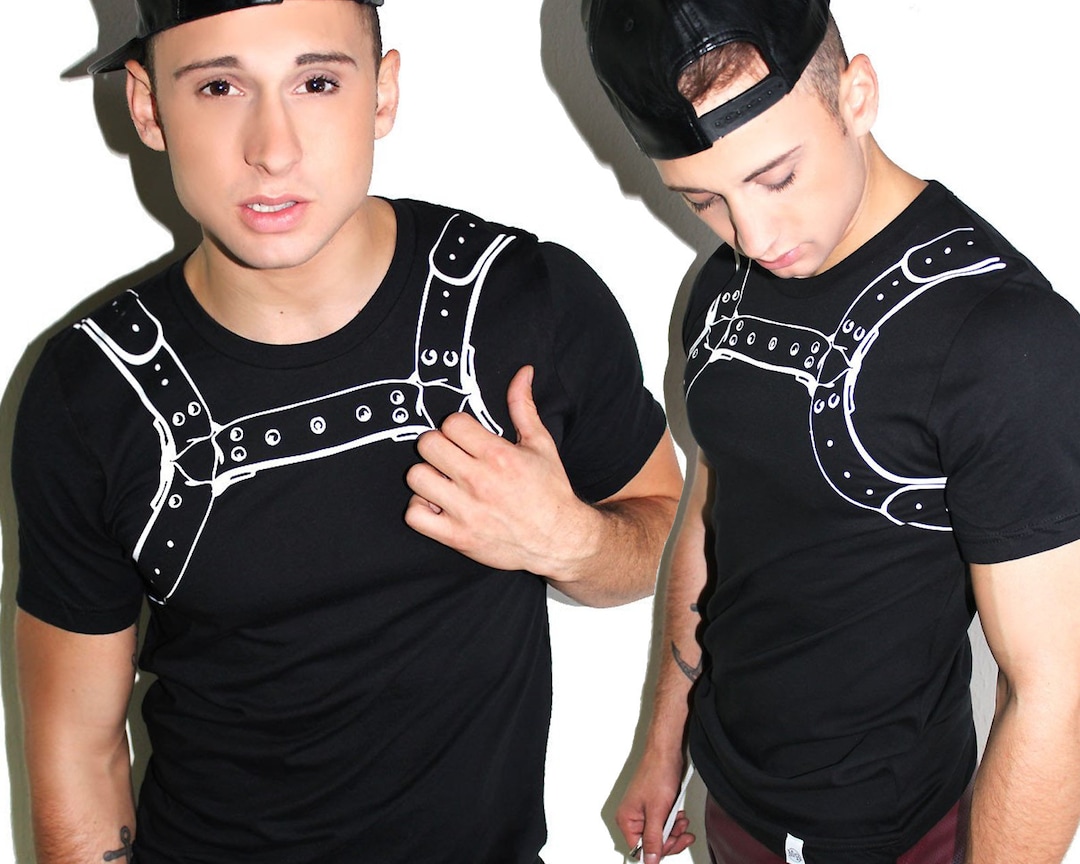 Leather Gear Printed Tee-black - Etsy
