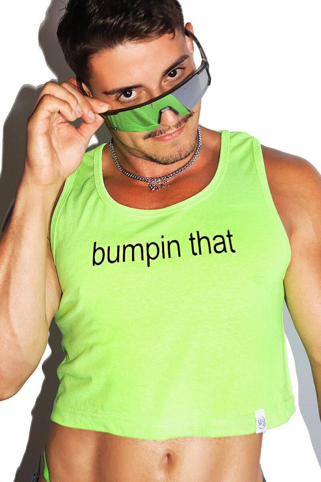 Bumpin That Crop Racerback Tank- Neon Green - Etsy