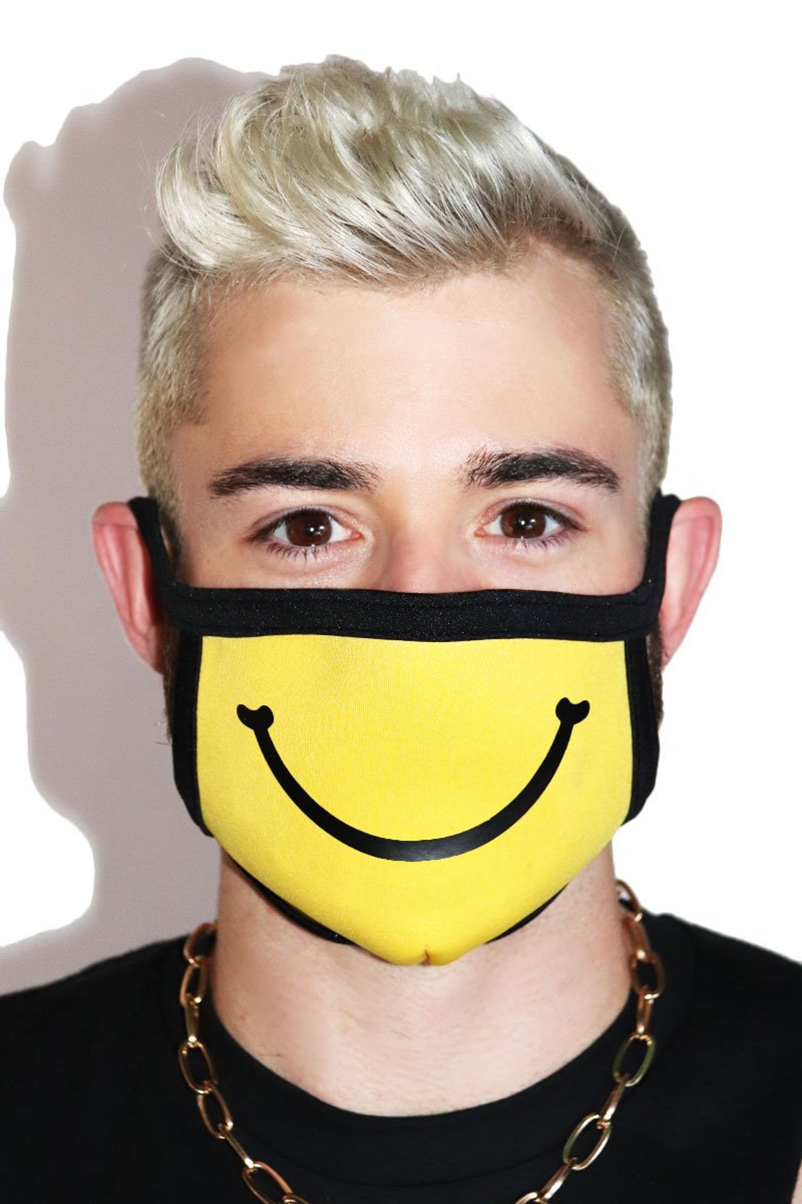 Smiley Face Mask-yellow - Etsy