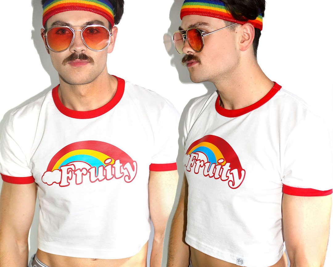Fruity Ringer Crop Tee-white - Etsy